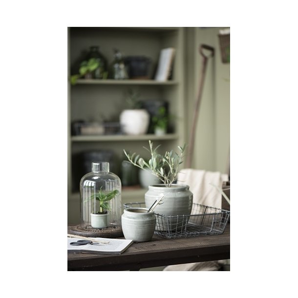 Ib Laursen Skjuler mini Hilda krakeleret glasur støvgrøn - HJEMMET ...