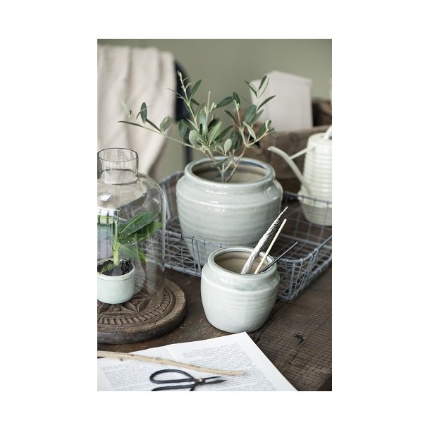 Ib Laursen Skjuler mini Hilda krakeleret glasur støvgrøn - HJEMMET ...